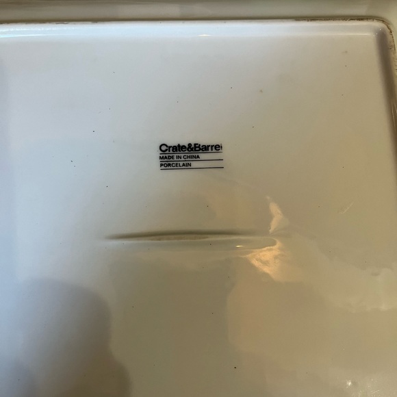 Dining | White Square Crate Barrel Plates | Poshmark